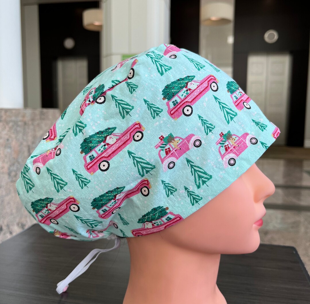 Go Santa Christmas Scrub Cap - Etsy