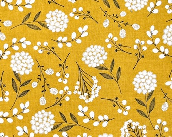 Yellow Floral Fabric - Etsy