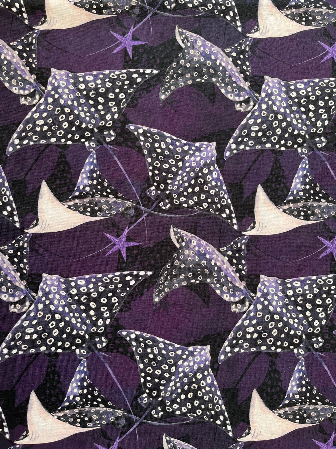 Manta Ray/stingray Fabric Half a Yard Cotton - Etsy