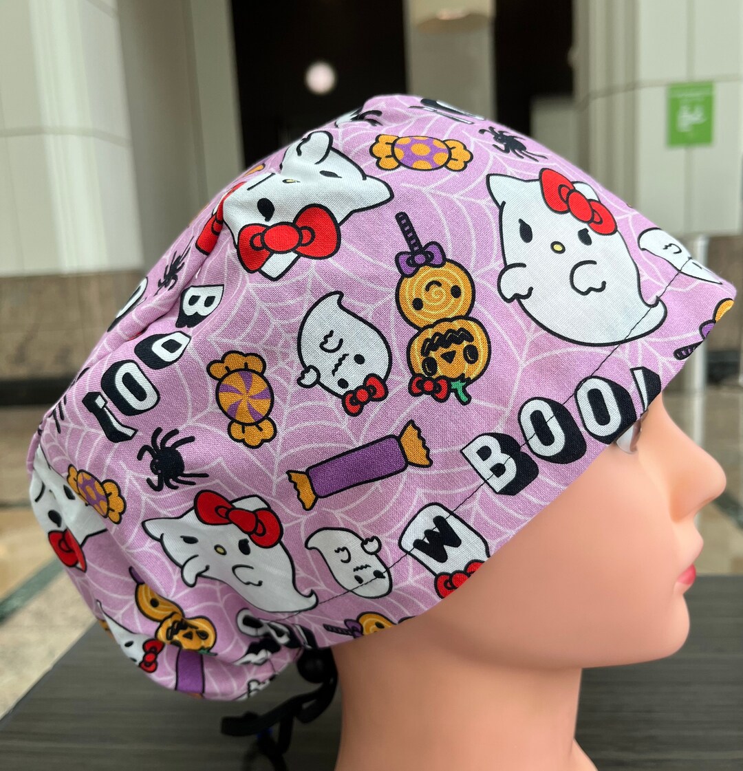 Hello Kitty Ghost Halloween Scrub Cap Euro Style - Etsy
