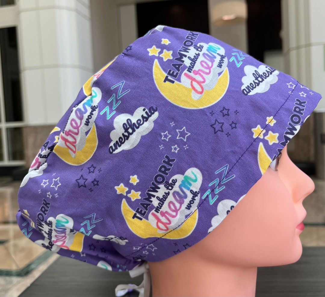 Team Work Makes the Dream Works Anesthesia Scrub Cap Euro Style - Etsy