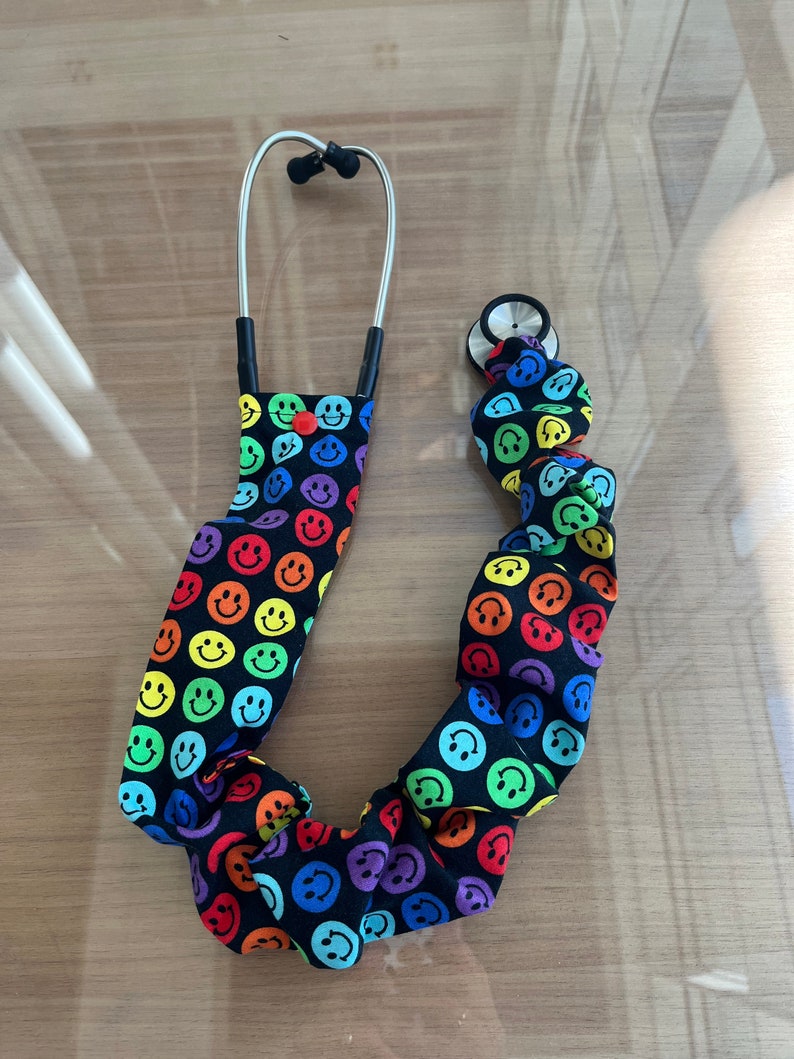 Rainbow Smiley Face Stethoscope Cover - Etsy