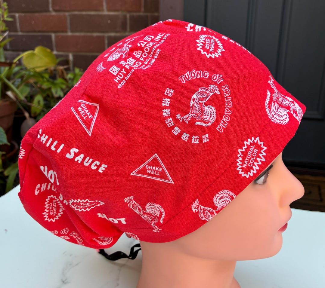 Siracha Chilli Sauce Funny Scrub Cap - Etsy