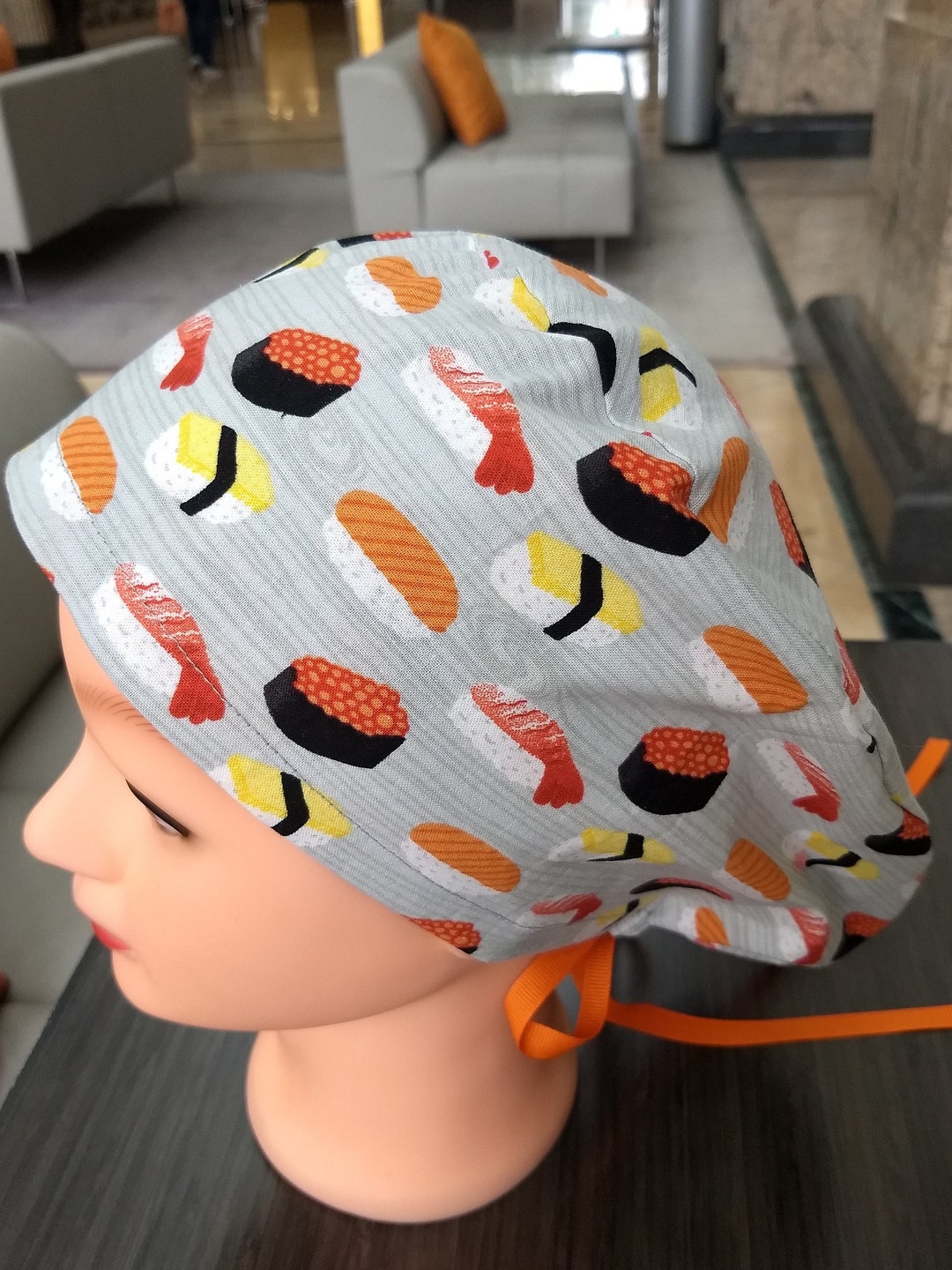 Sushi, Euro Style Women's Doctors and Nurse's Surgical Scrub Cap With ...