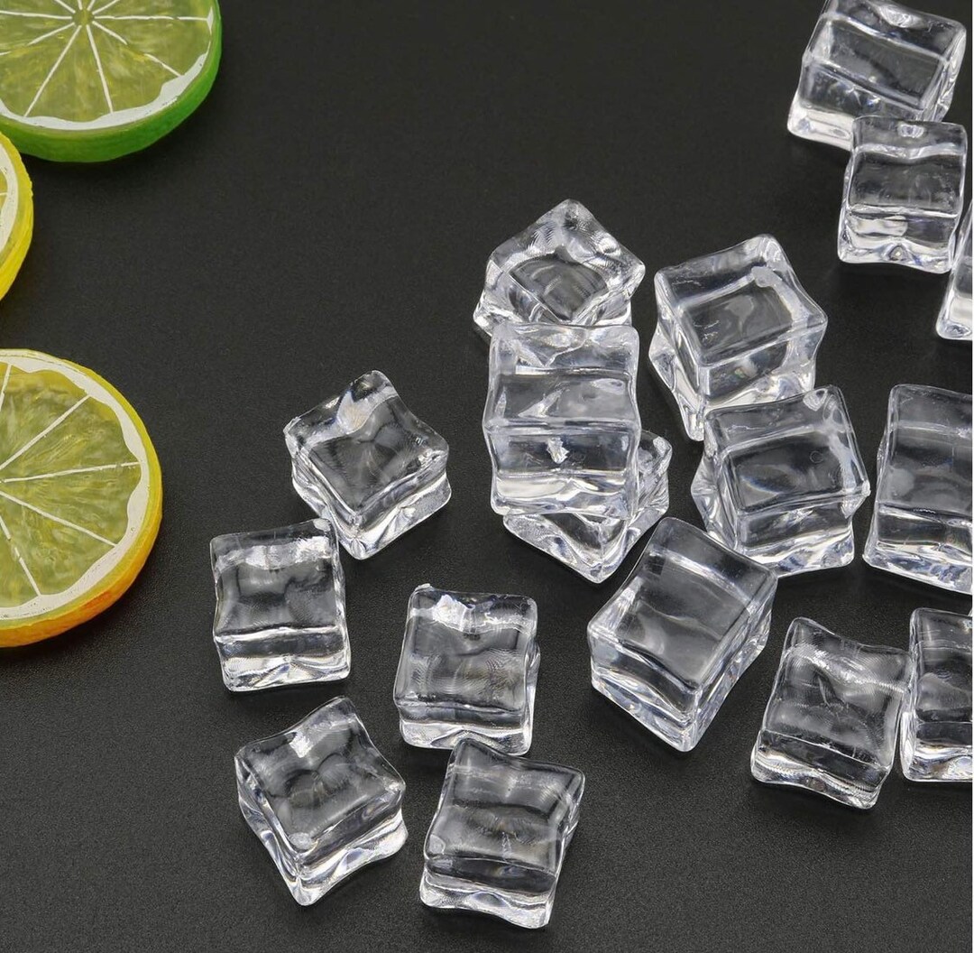 Fake Ice Cubes Fake Desserts Fake Drinks Fake Clear Ice - Etsy UK