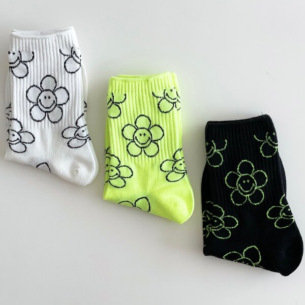 Smiley Ankle Socks - Etsy