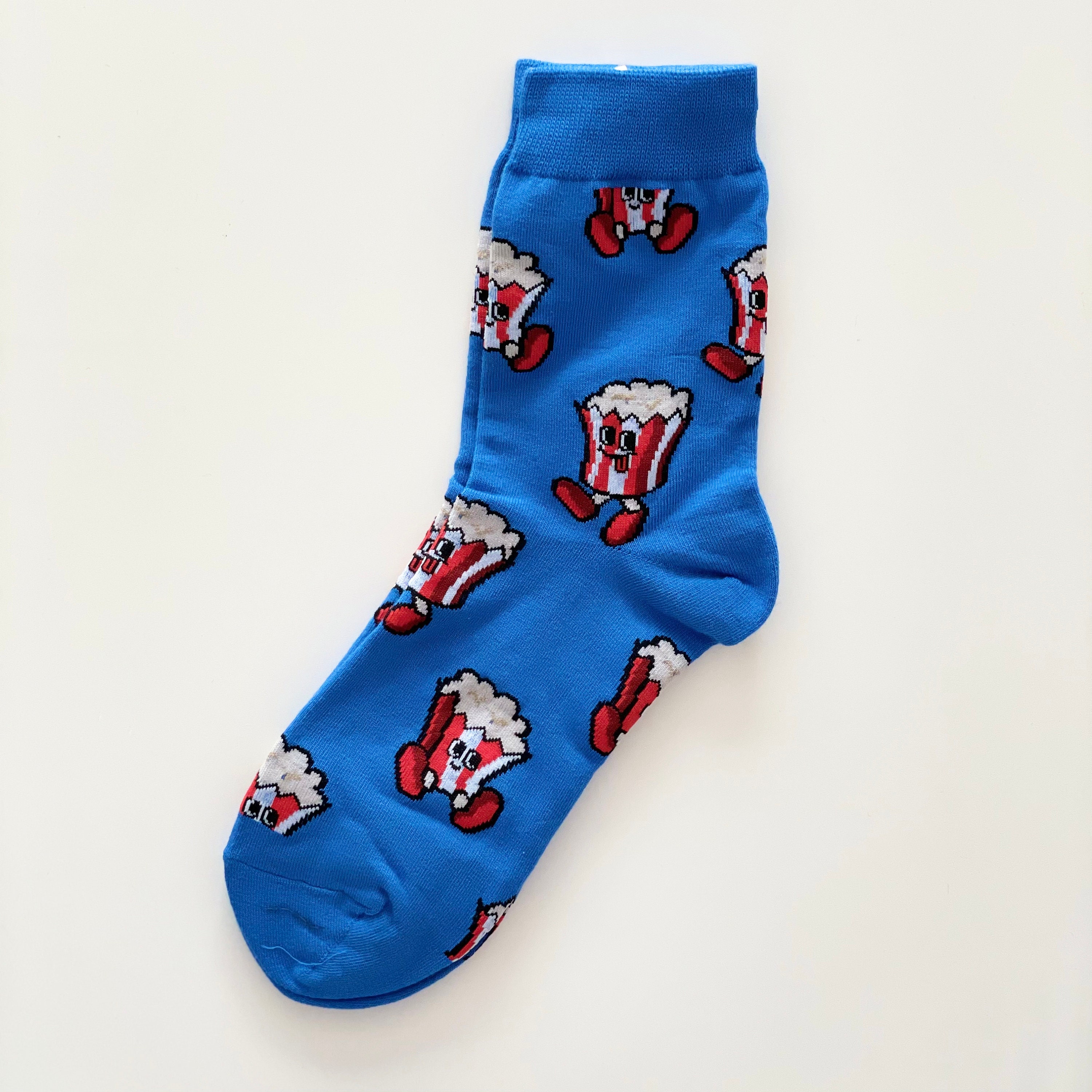 Hamburger French Fries Popcorn Socks Character Socks Funny - Etsy