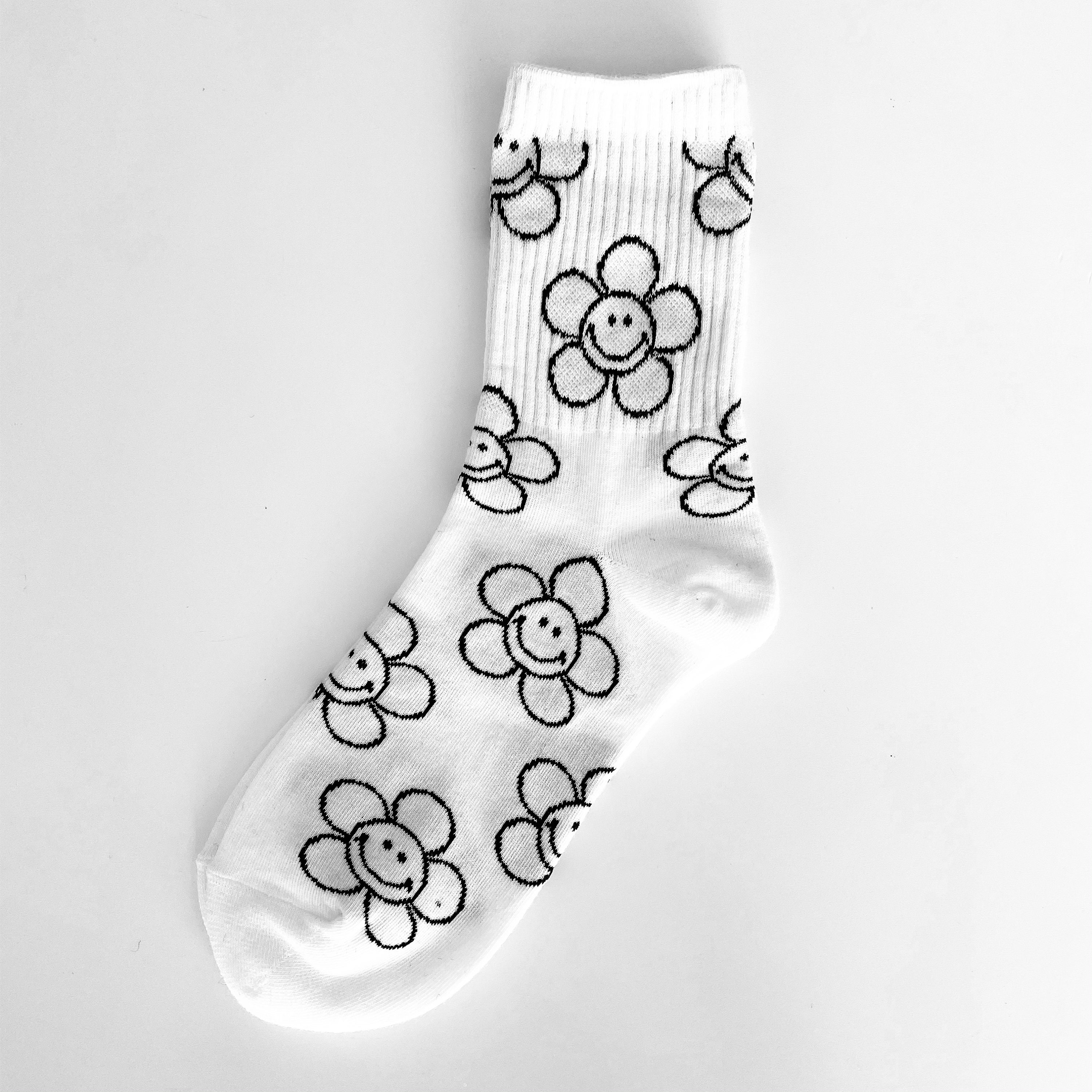 Neon Smiley Face Socks, Ankle Socks, Fun Socks, Cute Socks, Smiley ...
