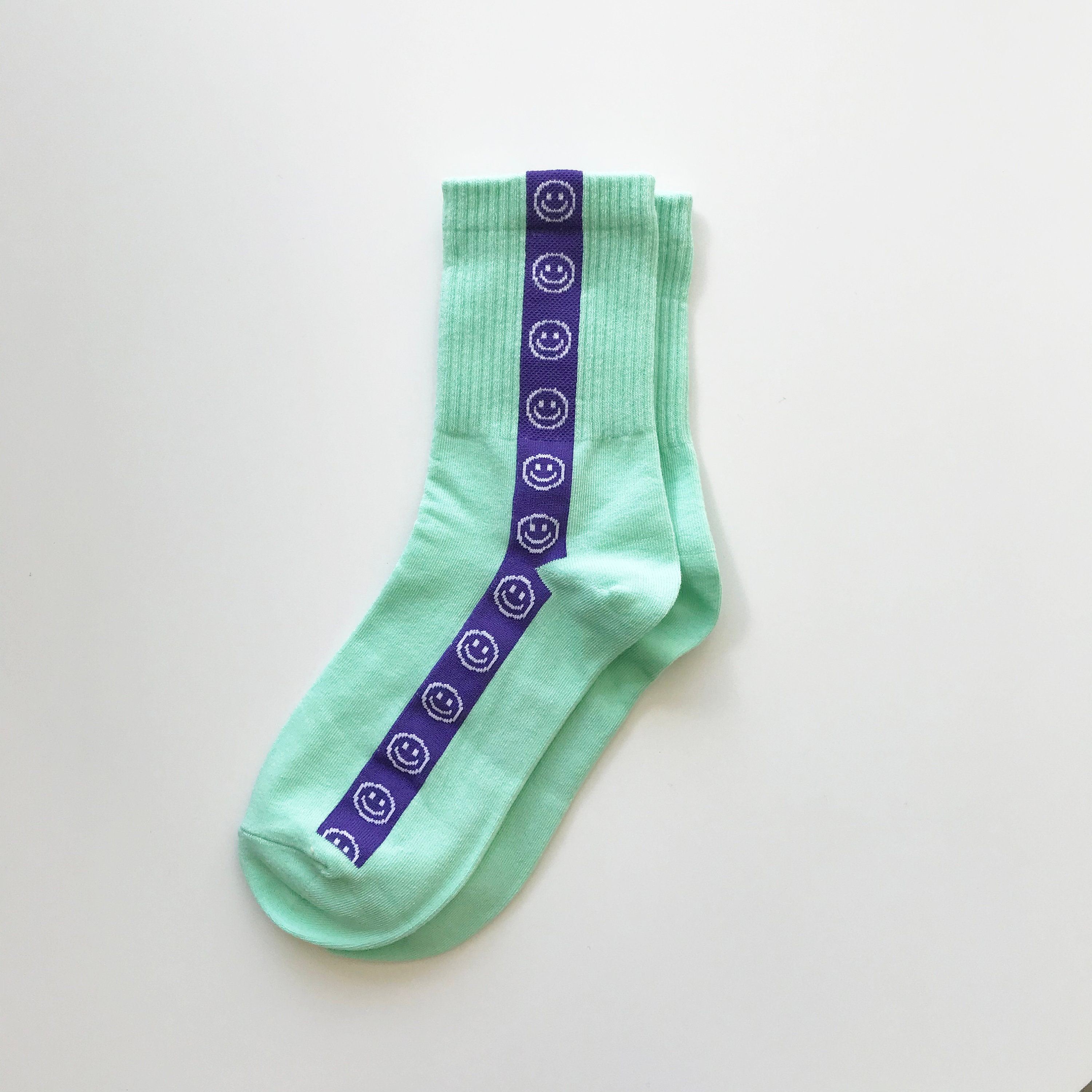 Smile Face Socks, Colorful Smile Pattern Socks, Funny Ankle Socks, Cute ...