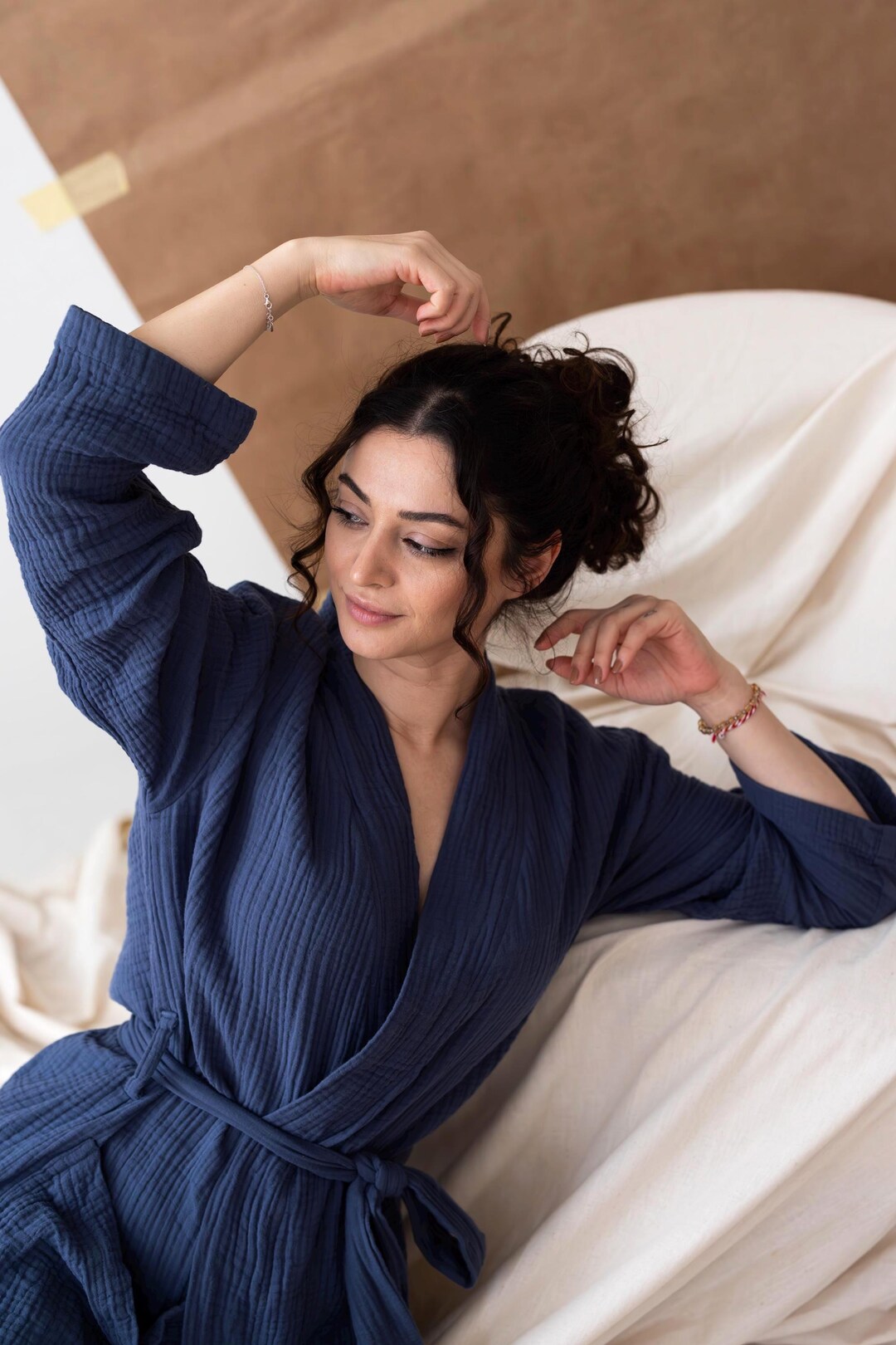 Turkish Cotton Muslin Robe – Lightweight Kimono Spa Bathrobe - Etsy