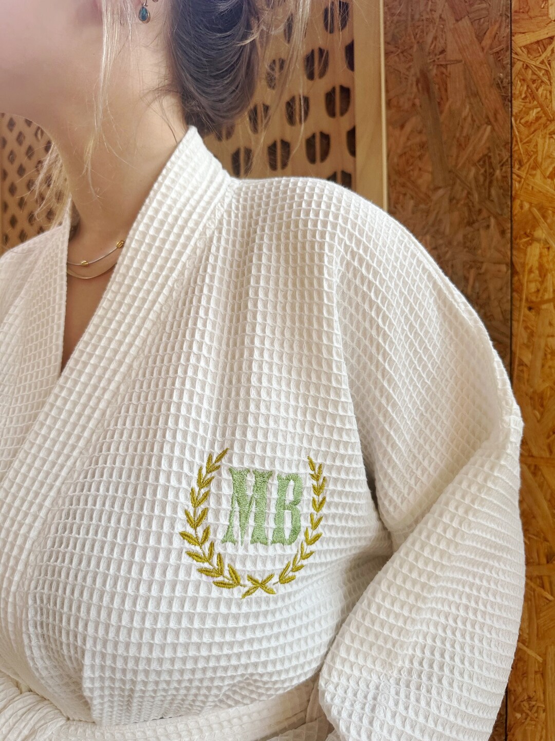 Custom Adult Spa Robe - Personalized Dressing Gown With Monogram, Luxe ...