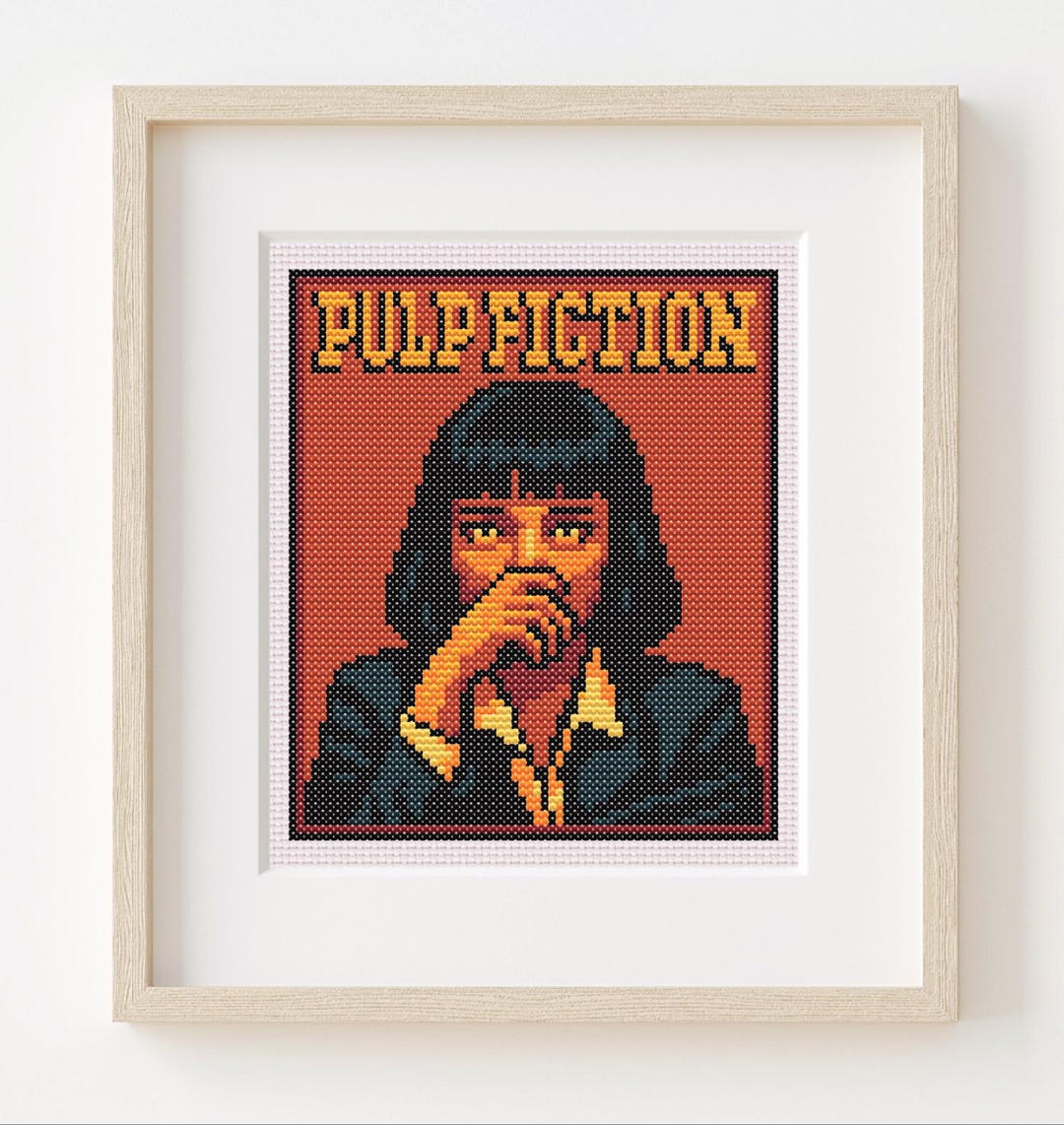 Pulp Fiction Cross Stitch Pattern: Mia Wallace Fan Art (PDF Digital ...