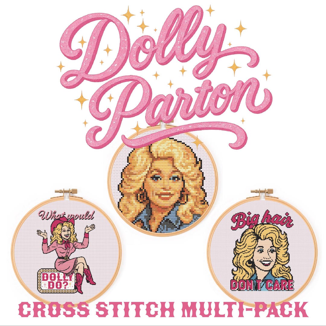 Dolly Parton Cross Stitch Pattern Bundle: Country Music Icon (PDF) - Etsy