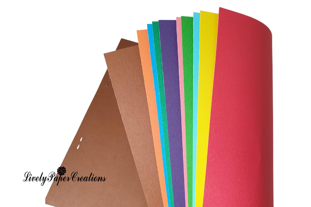 A4 Colored Cardboard 10 Sheets 10 Colors 140 Gsm Lively Paper Creations ...