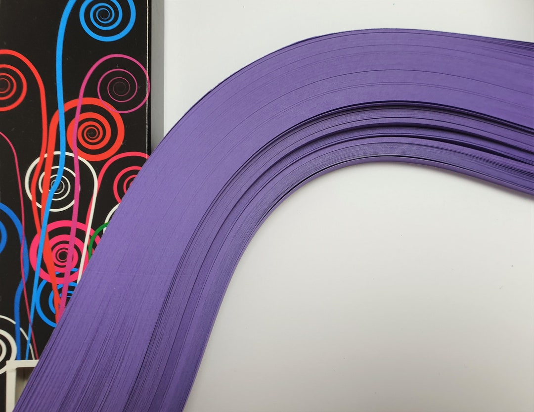 200 Dark Purple Paper Strips, 130 Gsm, 3/5 Mm Width, Quilling Technique ...