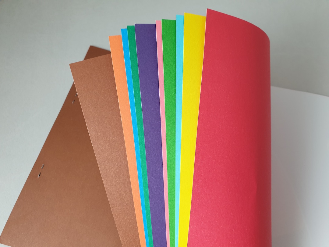 A4 Colored Cardboard 10 Sheets 10 Colors 140 Gsm Lively Paper Creations ...