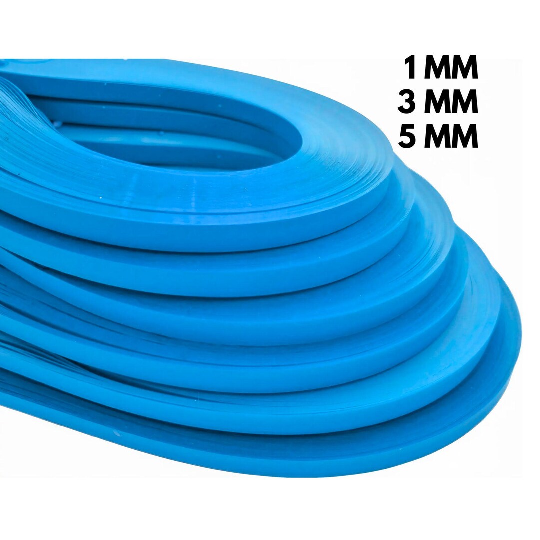 1000 Quilling Paper Strips Intensive Blue, 1–3–5 Mm Choice, 80 Gsm, 5 ...