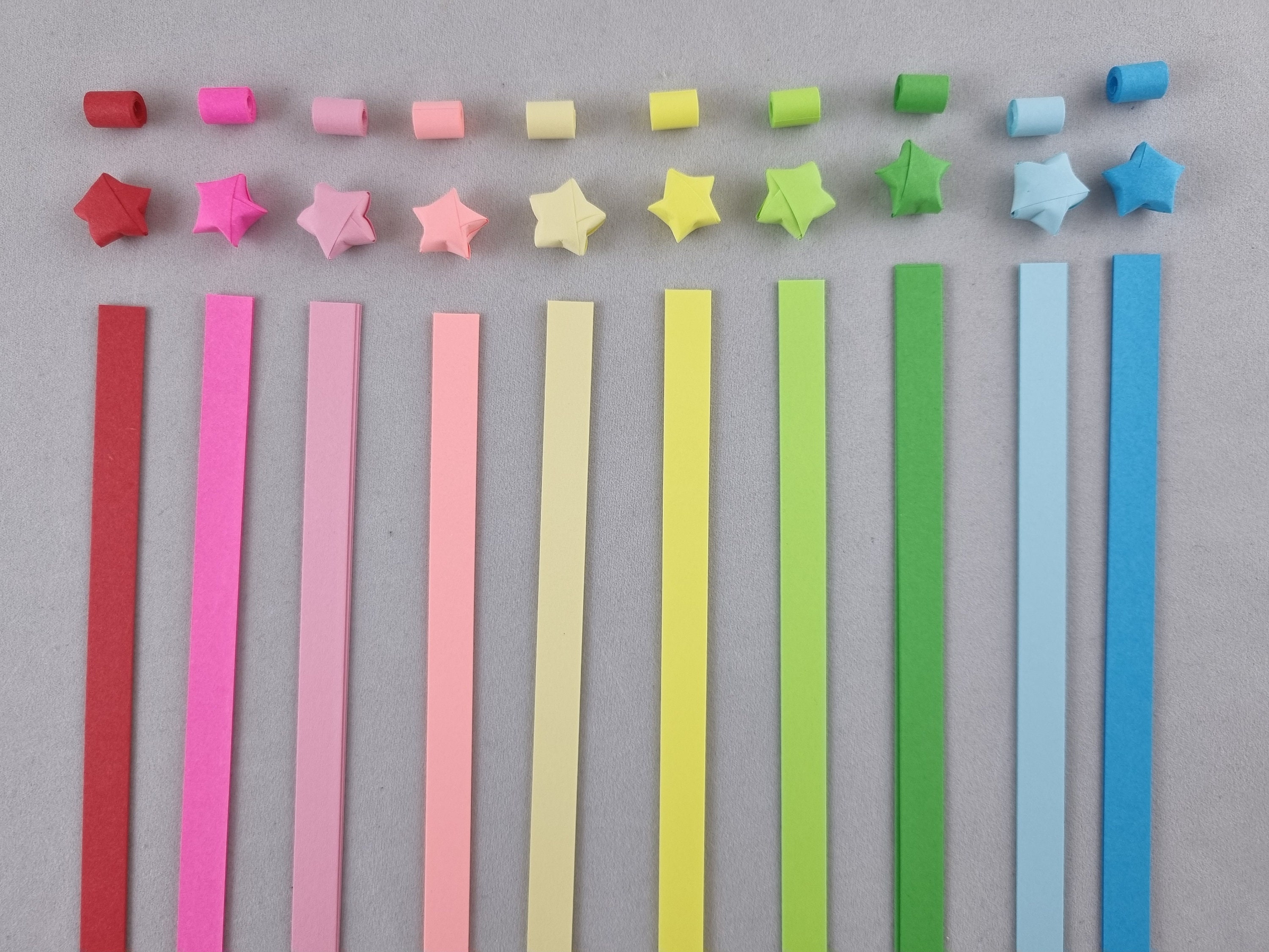 10 Mm Paper Strips Fluorescent Colors, Strips for Quilling, Paper Beads ...