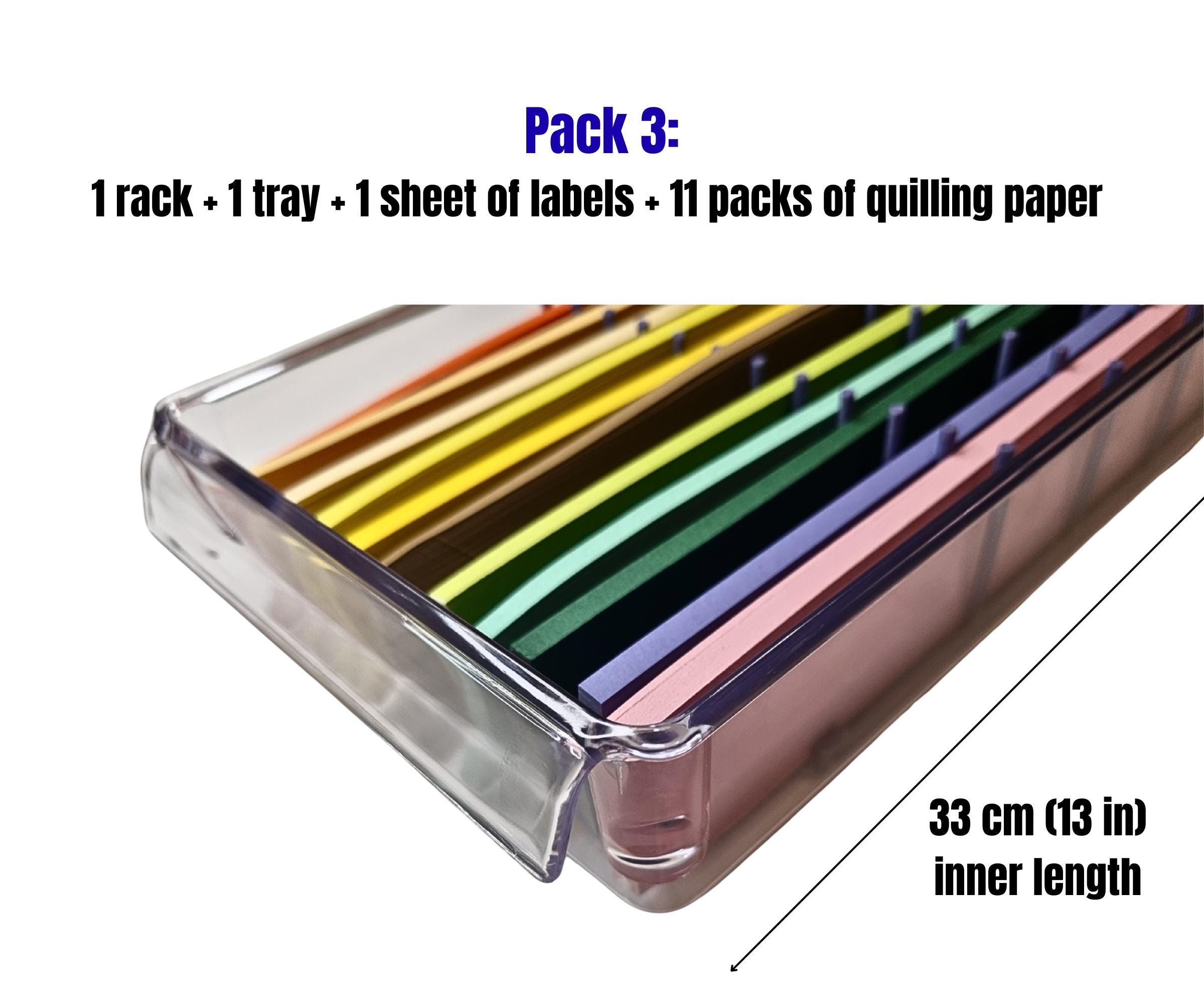 Quillrack | Paper Strip Organizer for Quilling, Storage Box With Tray ...