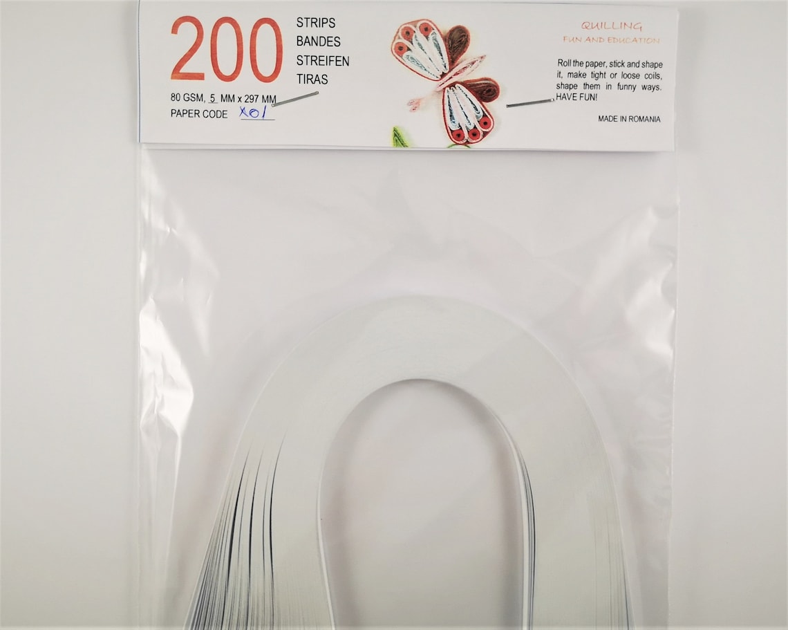 1000 Quilling Paper Strips White 5 Mm 80 Gsm X01 5 Packs - Etsy