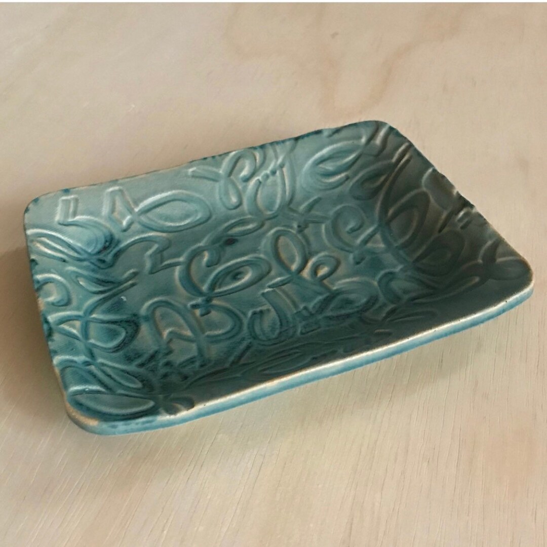 Graffiti Patterned Unique Art Pottery Tray Signed 1980s - Etsy