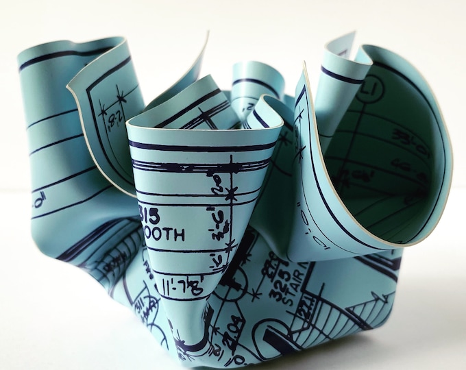 M&co. Labs Tibor Kalman Crumpled Blueprint Paper Paperweight 1980s ...