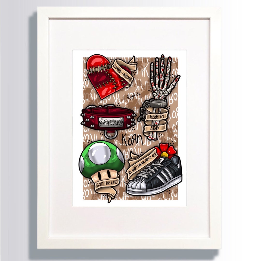 Korn Inspired Flash Print - Etsy