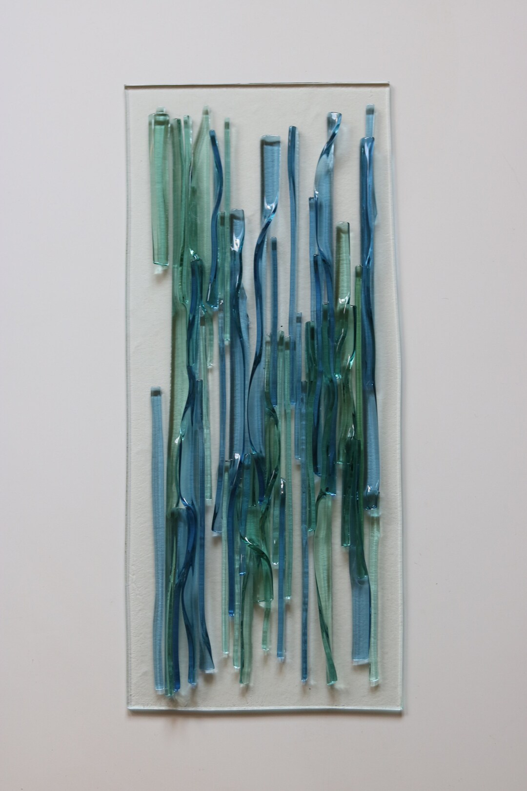 Fused Blue Glass Wall Art Abstract Art Color Blues Variety Etsy