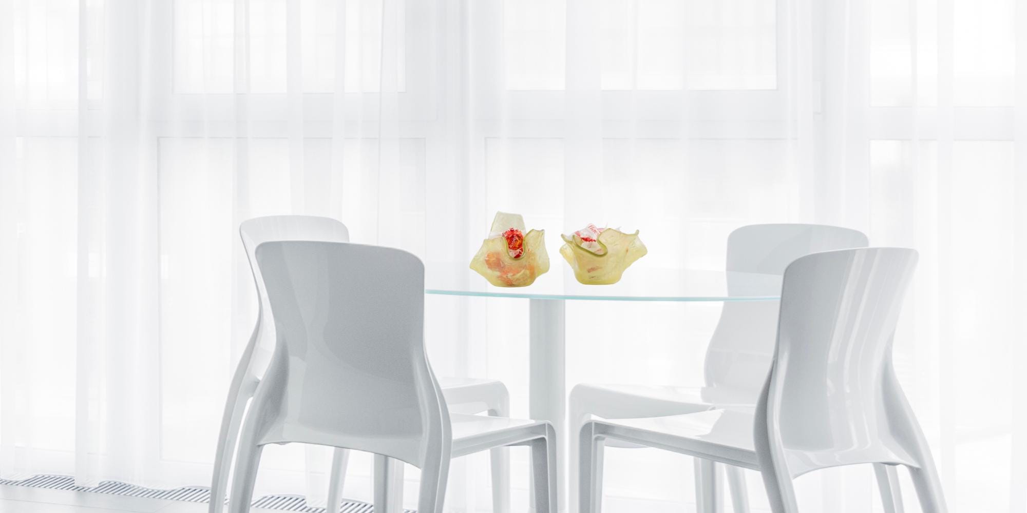 Functional Art Glass Bowls Set of 2 Handmade Fused Glass Bowls Unique ...