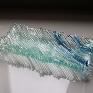 Glass Wave Table Tray Glass Centerpiece Fruit Dishes Fused - Etsy