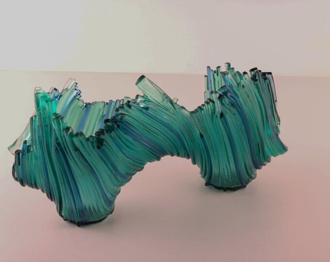 Art Glass Sculpture Functional Art Sculpture Art Centerpiece Original ...