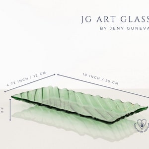 Fused Glass Tray Rectangle Plate for Display Tray Decor Platter ...