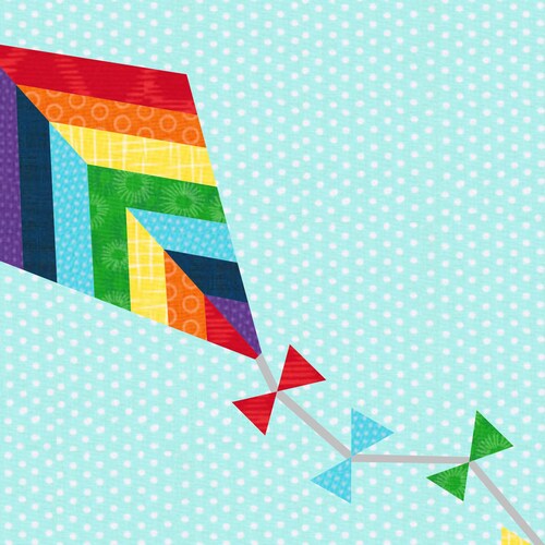 Let's Go Fly a Kite Foundation Paper Piecing Pattern - Etsy