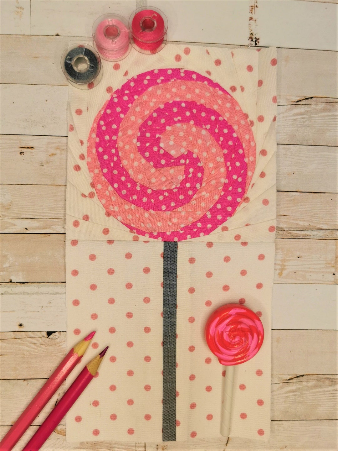 Whirly Pop Lollipop, Foundation Paper Piecing Pattern (FPP), Quilt ...