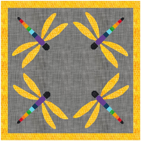Dragonfly Quilt Pattern - Etsy