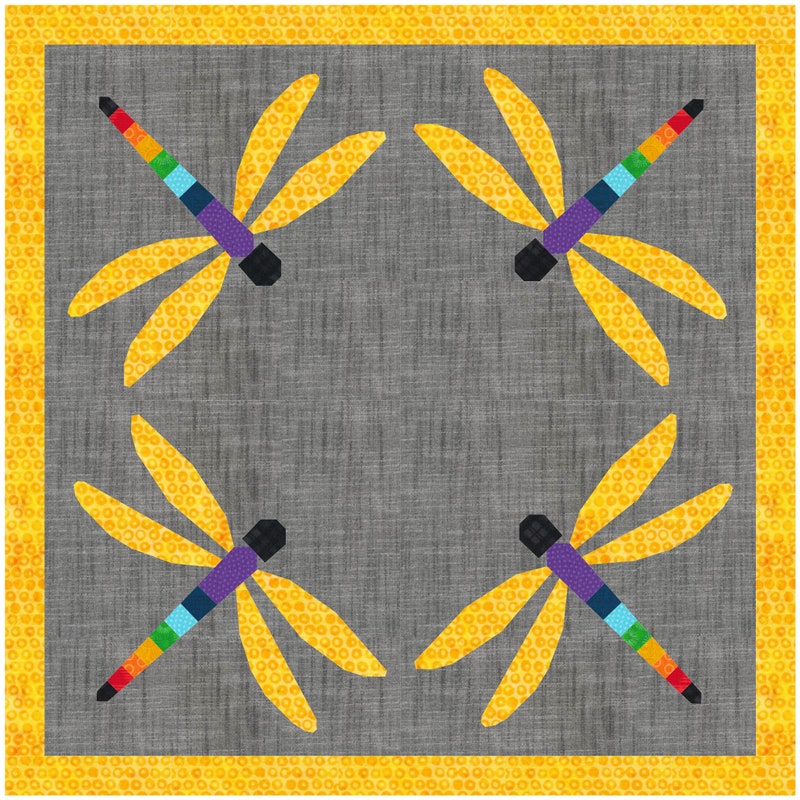 Dragonfly Quilt Pattern - Etsy