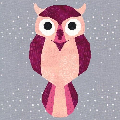 Owl Foundation Paper Piecing Pattern - Etsy