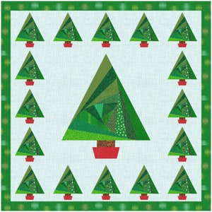 Christmas Tree, Foundation Paper Piecing Pattern (FPP), Quilt Block ...