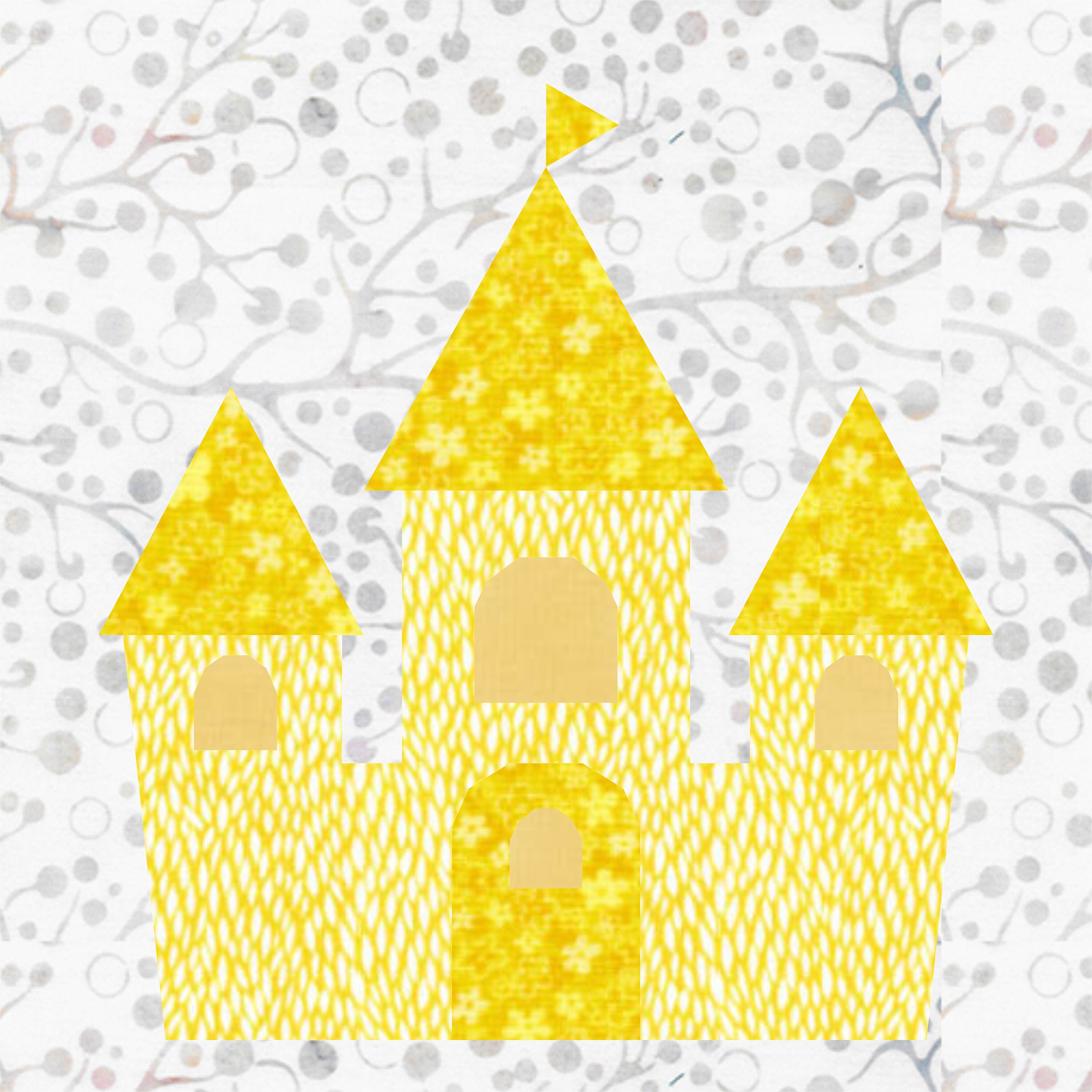 Princess Castle Foundation Paper Piecing Pattern FPP Quilt - Etsy