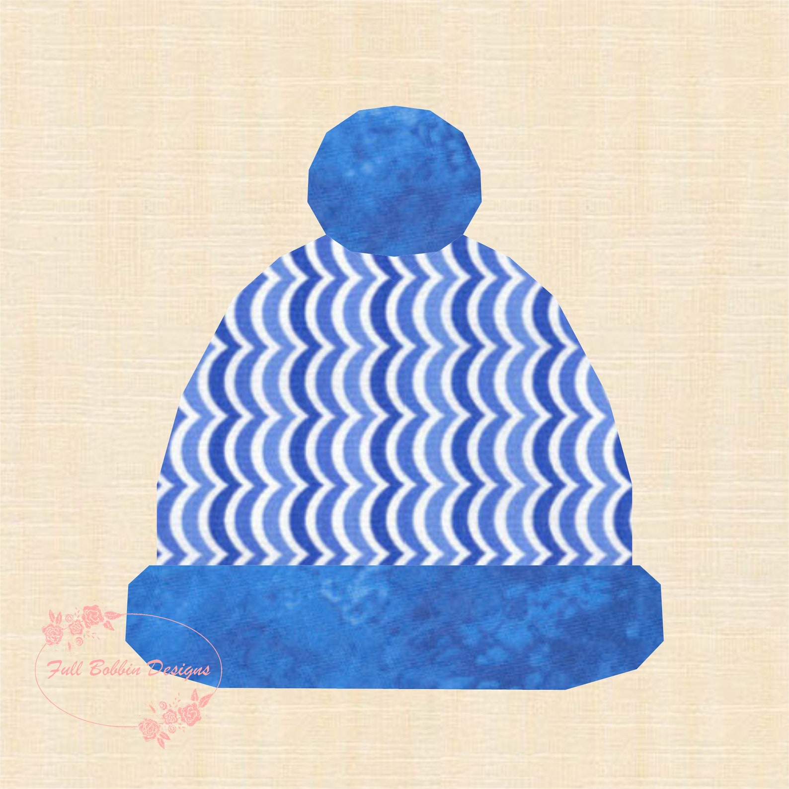 Bobble Hat Foundation Paper Piecing Pattern (FPP), Quilt Block, PDF ...