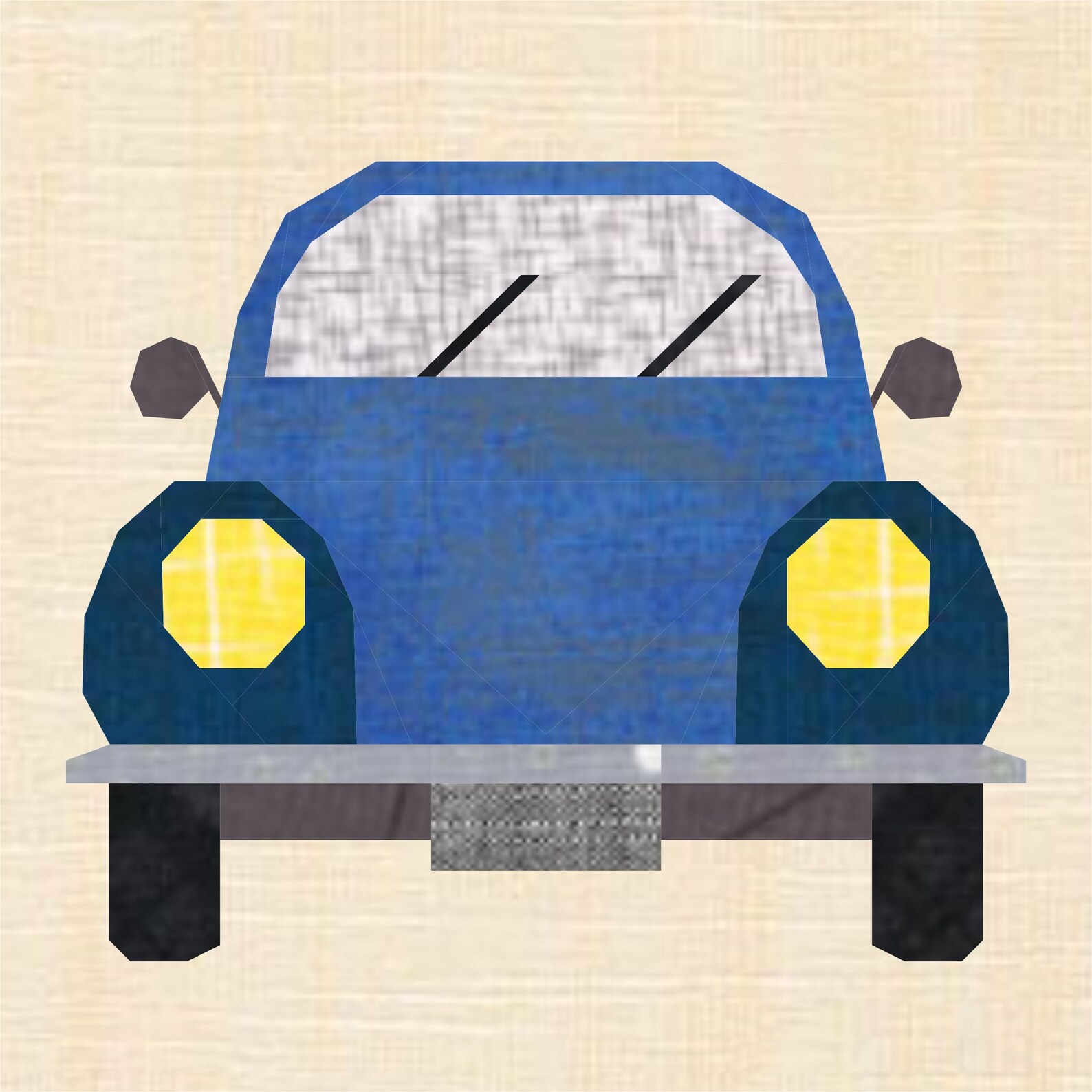 Love Bug Car Foundation Paper Piecing Pattern FPP, Quilt Block, PDF ...