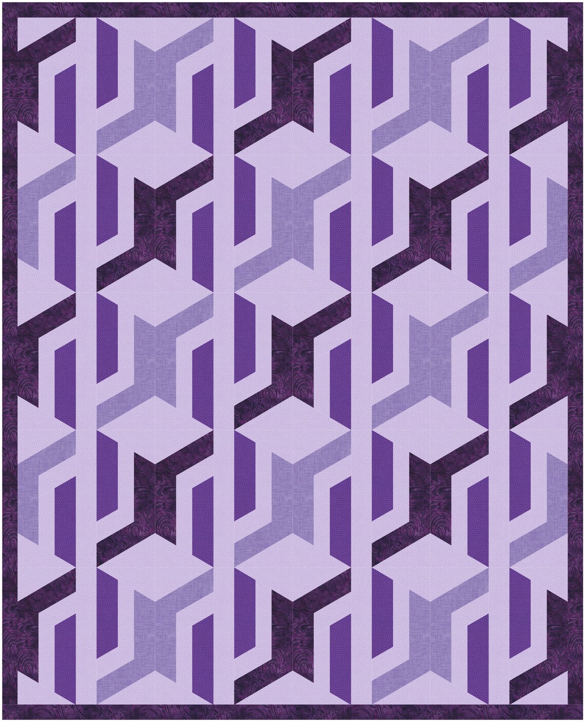 Hex Maze Hexagon Foundation Paper Piecing Pattern FPP - Etsy