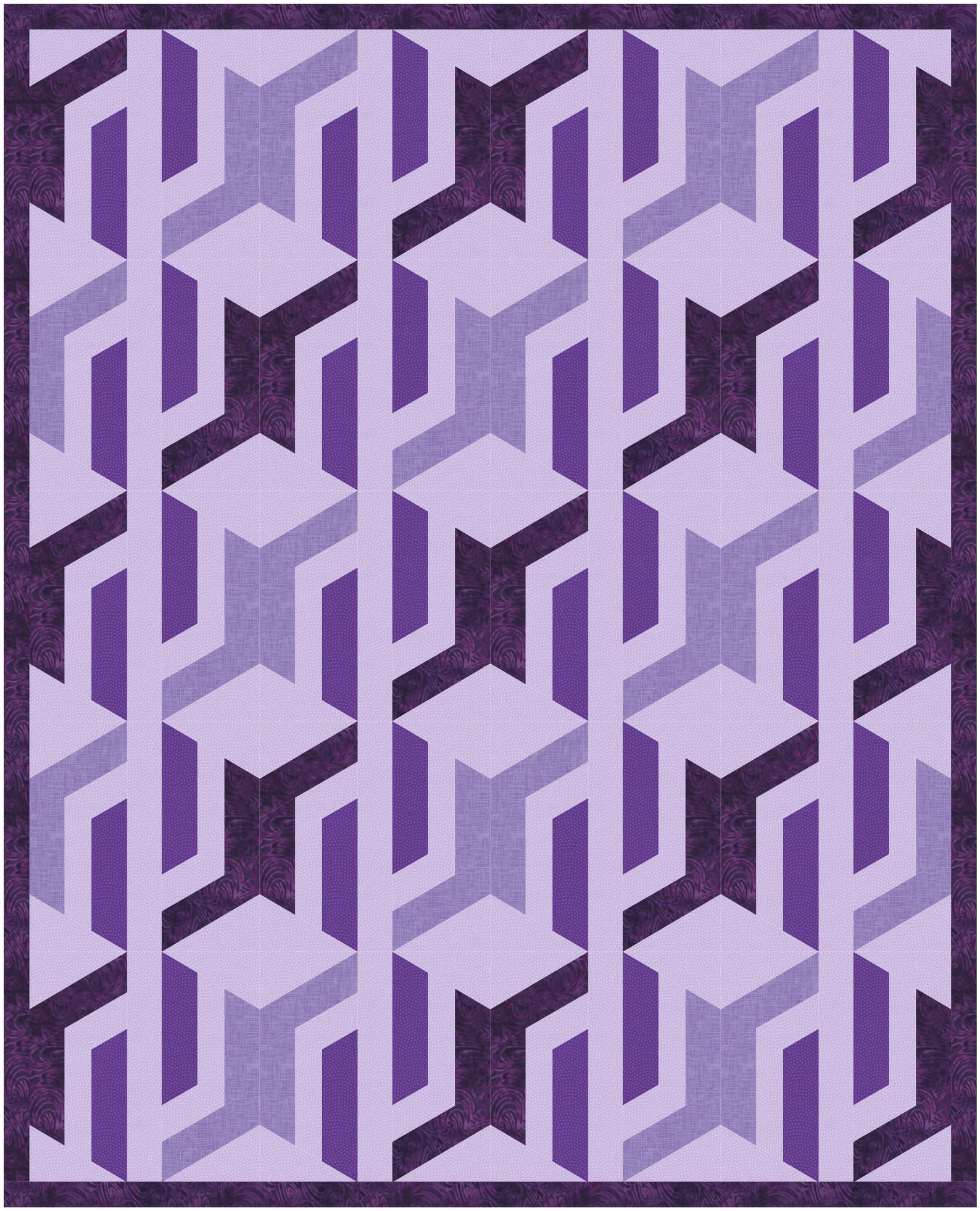 Hex Maze Hexagon Foundation Paper Piecing Pattern FPP - Etsy