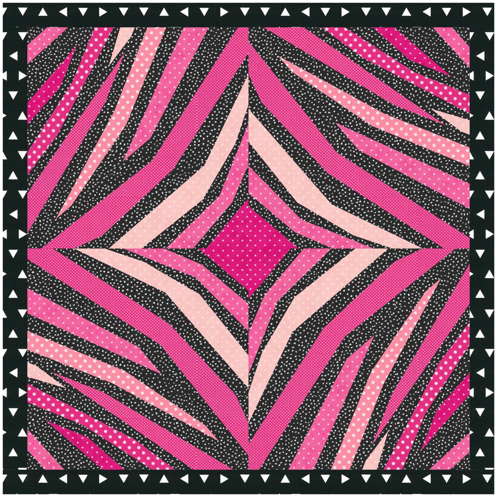 Zebra Print Foundation Paper Piecing Pattern FPP Quilt | Etsy