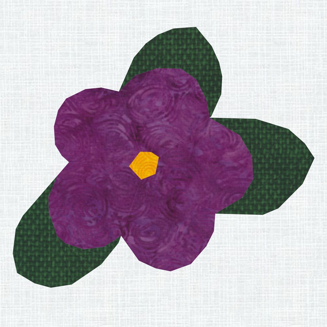 African Violet Flower Foundation Paper Piecing Pattern (FPP), Quilt ...