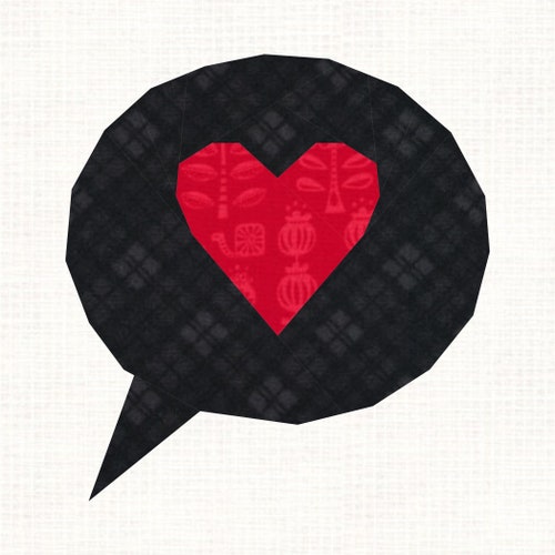 Woven Heart Foundation Paper Piecing Pattern Multiple Sizes - Etsy
