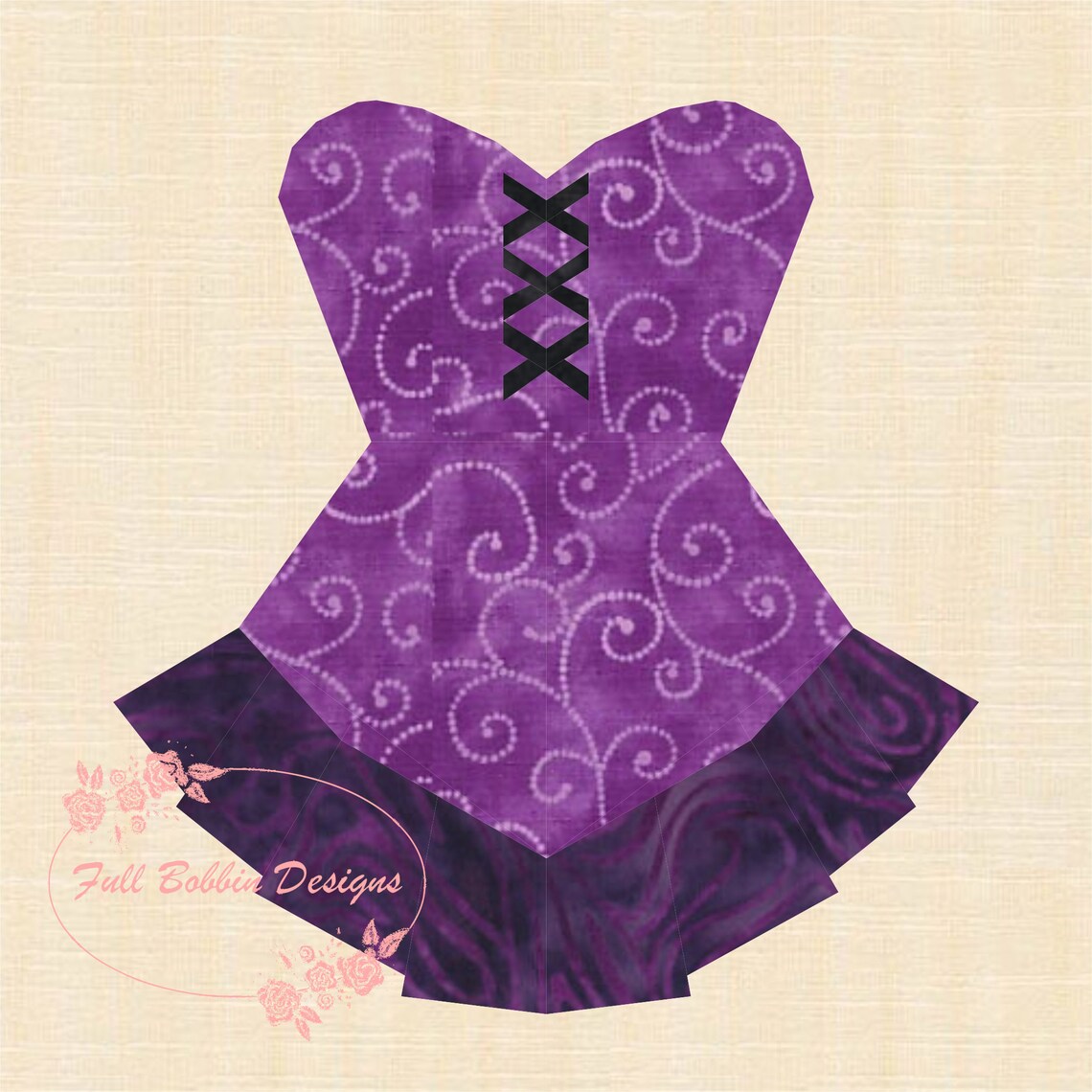 Corset Foundation Paper Piecing Pattern FPP Quilt Block - Etsy UK