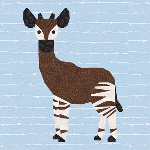 Okapi Foundation Paper Piecing Pattern (FPP), Quilt Block, PDF Pattern ...