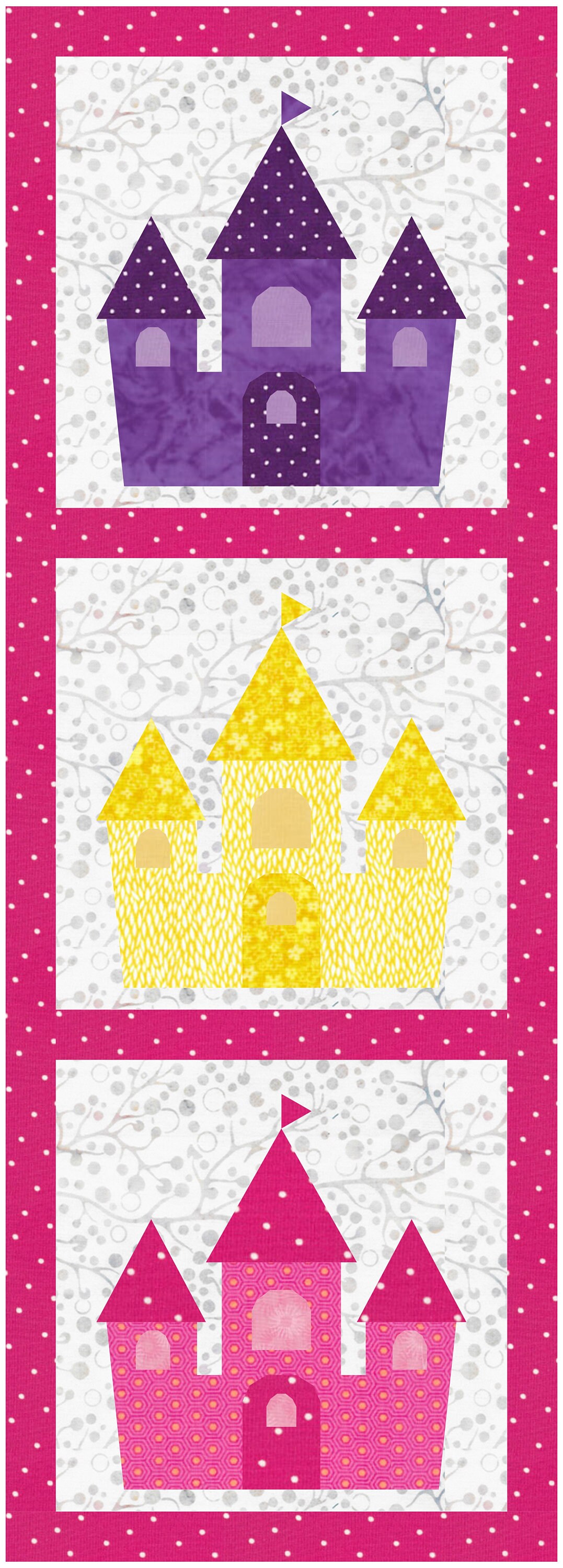 Princess Castle Foundation Paper Piecing Pattern FPP Quilt - Etsy