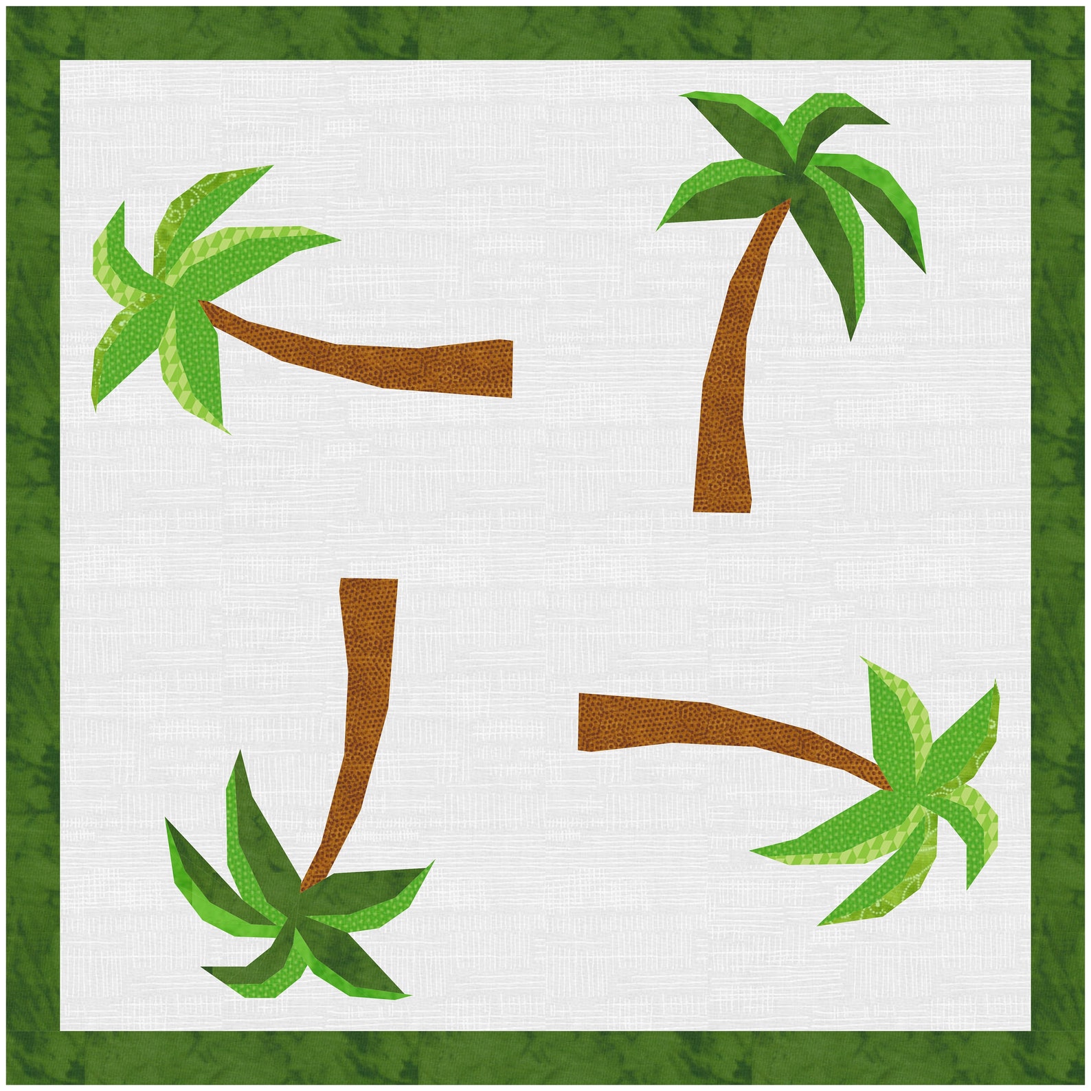 Palm Tree Foundation Paper Piecing Pattern FPP Quilt - Etsy